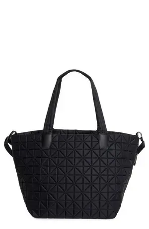 VEECOLLECTIVE Medium Vee Quilted Tote - Black