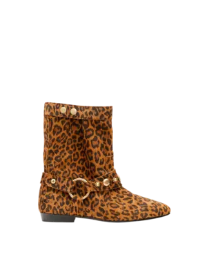 Isabel Marant Étoile Stania Leopard Print Boots Leopard