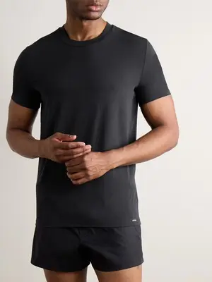 TOM FORD Slim-fit Stretch Cotton And Modal-blend T-shirt - Black
