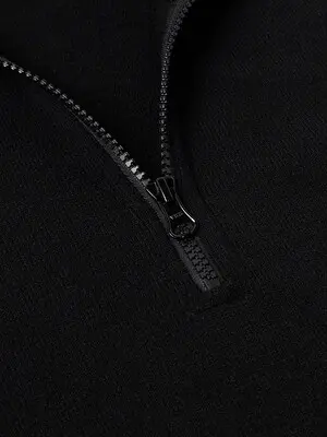Stone Island Logo-appliquéd Wool-blend Half-zip Sweater
