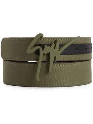 GIUSEPPE ZANOTTI Logo-lettering Belt - Green