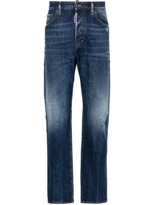 Dsquared2 642 Mid-rise Straight-leg Jeans - Blue