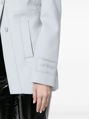 Off-White Tailored Blazer With Embroidered Logo
