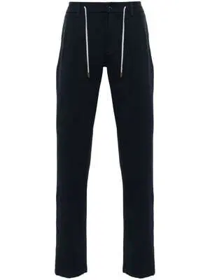 Eleventy Pleated Tapered Trousers - Blue