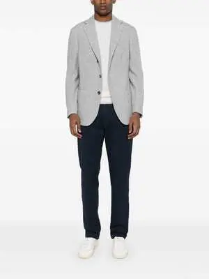Eleventy Pleated Tapered Trousers - Blue