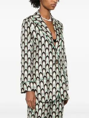 Lorena Antoniazzi Graphic-print Silk Blazer
