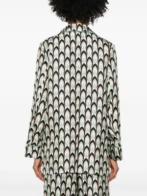 Lorena Antoniazzi Graphic-print Silk Blazer
