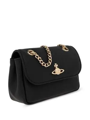 VIVIENNE WESTWOOD Victoria Leather Shoulder Bag - Black