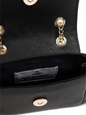 VIVIENNE WESTWOOD Victoria Leather Shoulder Bag - Black