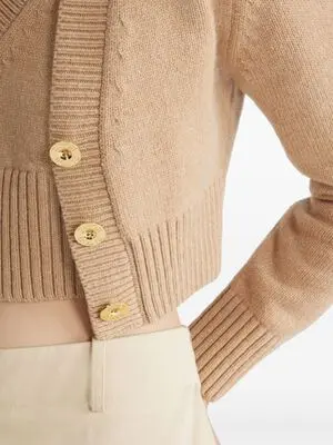 PATOU Wool-cashmere Cropped Cardigan