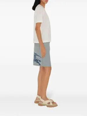 Burberry Logo-embroidered T-shirt - Neutrals