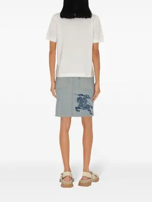 Burberry Logo-embroidered T-shirt - Neutrals