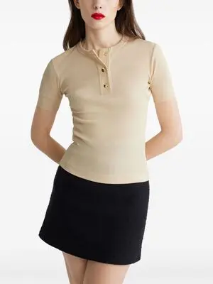 PATOU Henley Top - Neutrals