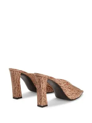 GIUSEPPE ZANOTTI Mya 90mm Leather Mules - Neutrals