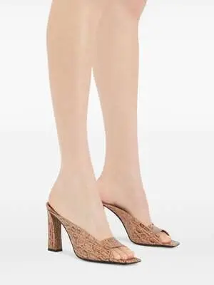 GIUSEPPE ZANOTTI Mya 90mm Leather Mules - Neutrals
