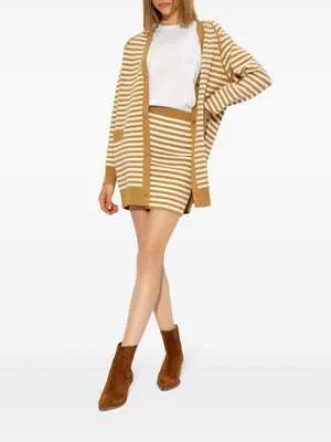 Max Mara Striped V-neck Cardigan