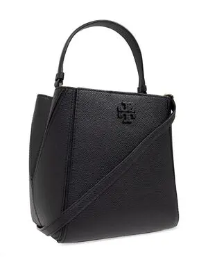 Tory Burch Mcgraw Leather Bucket Bag - Black