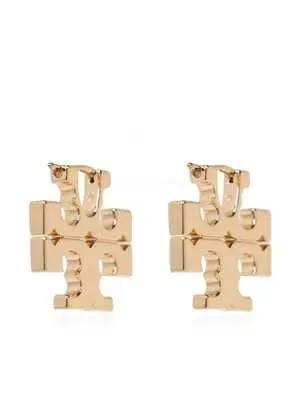 Tory Burch Logo Hoop Earrings