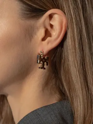 Tory Burch Logo Hoop Earrings
