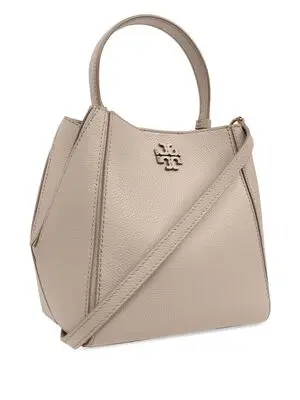 Tory Burch Mcgraw Leather Bucket Bag - Neutrals