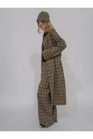 Rosetta Getty Technical Plaid Relaxed Pull-on Pant