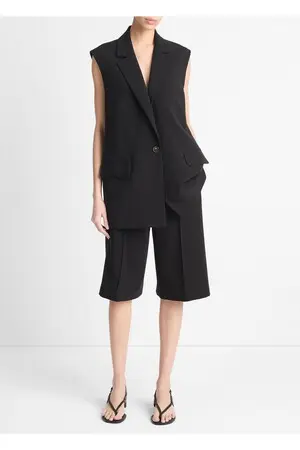 Vince Sleeveless Blazer - Black