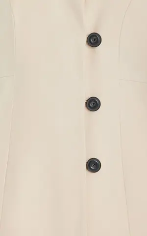 HOUSE OF DAGMAR Collarless Wool-blend Blazer