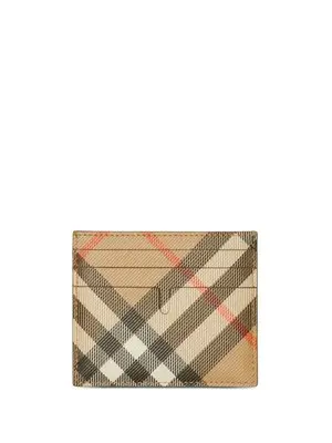 Burberry Vintage Check Leather Cardholder - Neutrals
