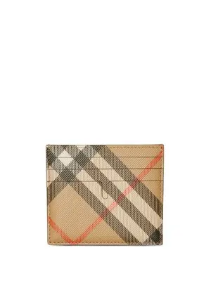 Burberry Vintage Check Leather Cardholder - Neutrals