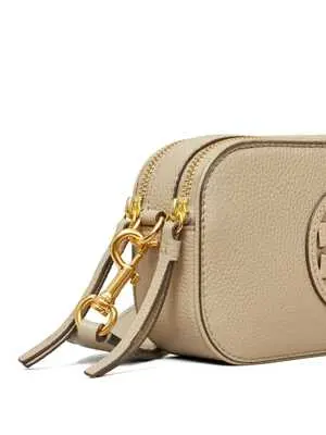 Tory Burch Mini Miller Leather Crossbody Bag - Neutrals