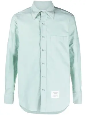 Thom Browne Armband-embellished Cotton Shirt - Green
