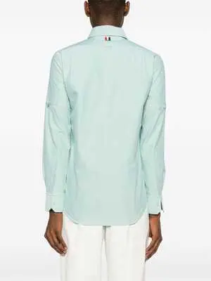 Thom Browne Armband-embellished Cotton Shirt - Green