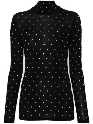 Rabanne Gem-embellished Top - Black