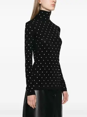 Rabanne Gem-embellished Top - Black