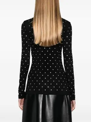 Rabanne Gem-embellished Top - Black
