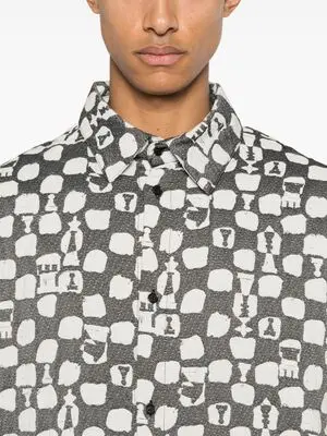 Henrik Vibskov Big Patterned-jacquard Shirt