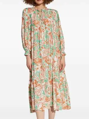 Diane Von Furstenberg Floral-print Shift Midi Dress