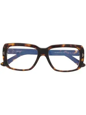 TOM FORD Square Frame Glasses - Brown