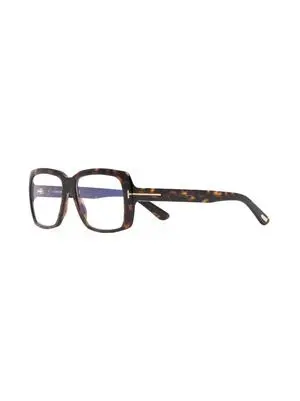 TOM FORD Square Frame Glasses - Brown