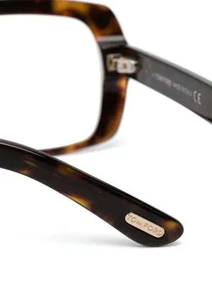 TOM FORD Square Frame Glasses - Brown
