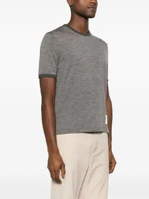 Thom Browne Ringer Cotton T-shirt - Grey