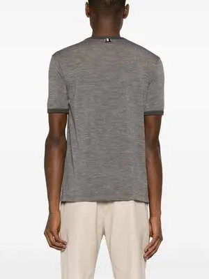 Thom Browne Ringer Cotton T-shirt - Grey