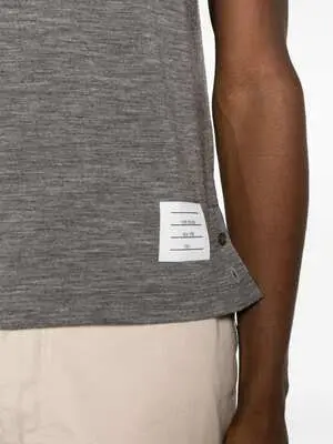 Thom Browne Ringer Cotton T-shirt - Grey