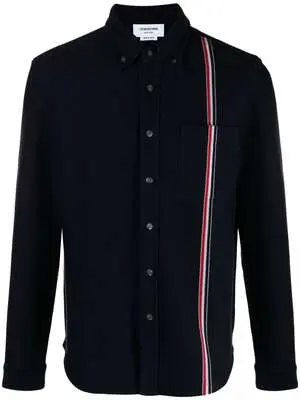 Thom Browne Rwb-stripe Cotton Shirt Jacket
