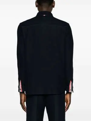 Thom Browne Rwb-stripe Cotton Shirt Jacket