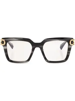 Valentino Garavani Marbled Square Frame Glasses - Black