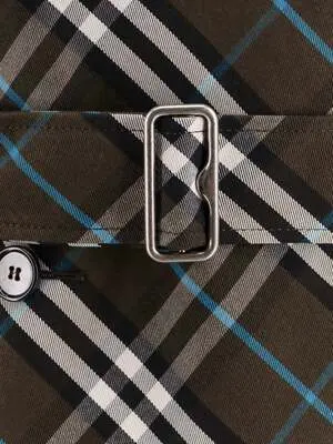 Burberry Trench Coat With Check Print