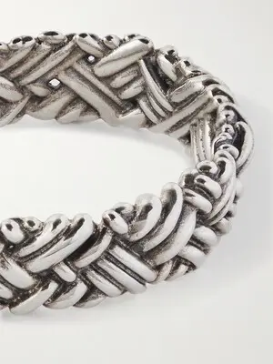 Bottega Veneta Engraved Sterling Cuff