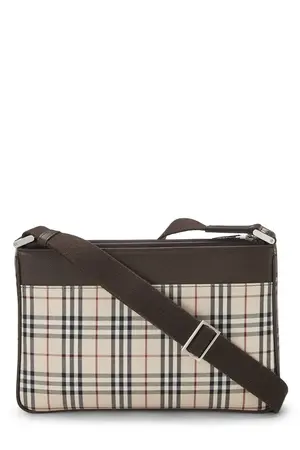 Burberry Check Jacquard Canvas Crossbody Bag - Brown