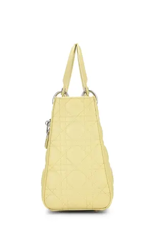 Dior Cannage Quilted Lambskin Lady - Yellow